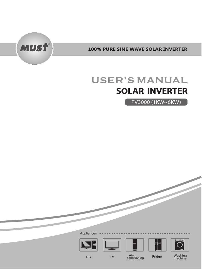 MANUAL DE USUARIO LVHM MUST SOLAR - IMPROINDE New Model | PDF | Power Inverter | Alternating Current
