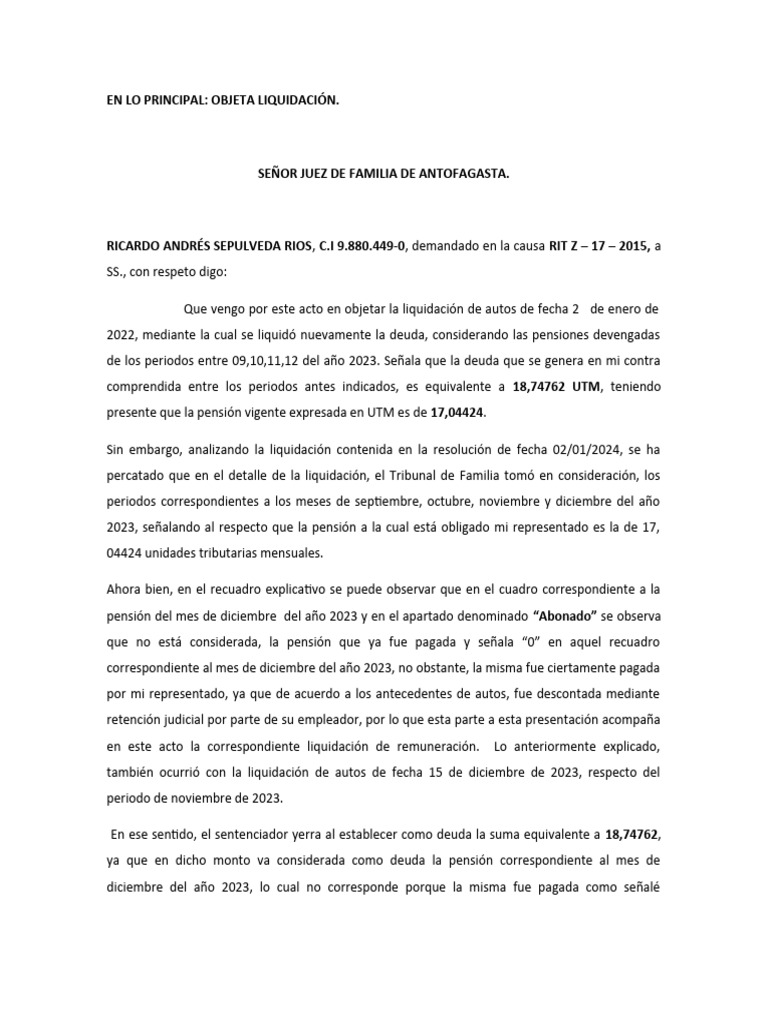 OBJETA LIQUIDACIÓN, 01-01-2024 | PDF