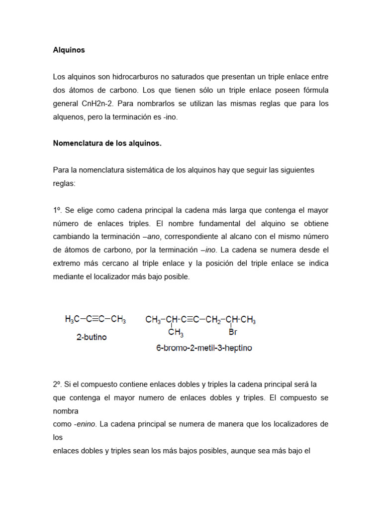 Alquenos y Alquinos | PDF | Alqueno | Hidrocarburos