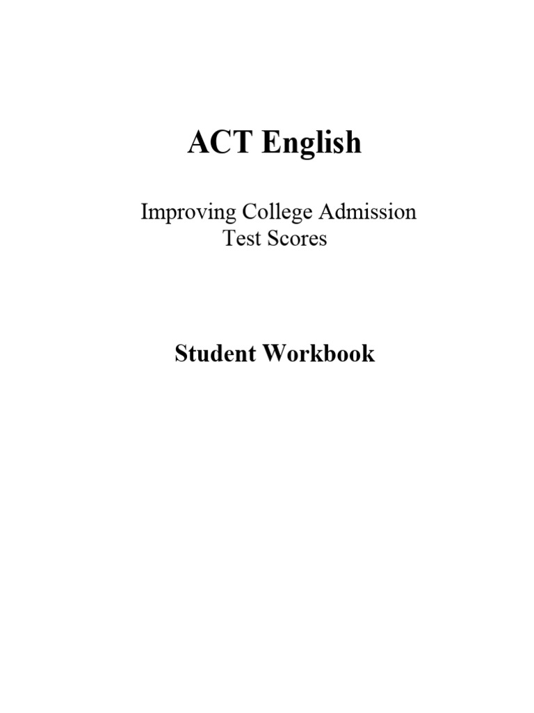 ACT English: Improving College Admission Test Scores | PDF