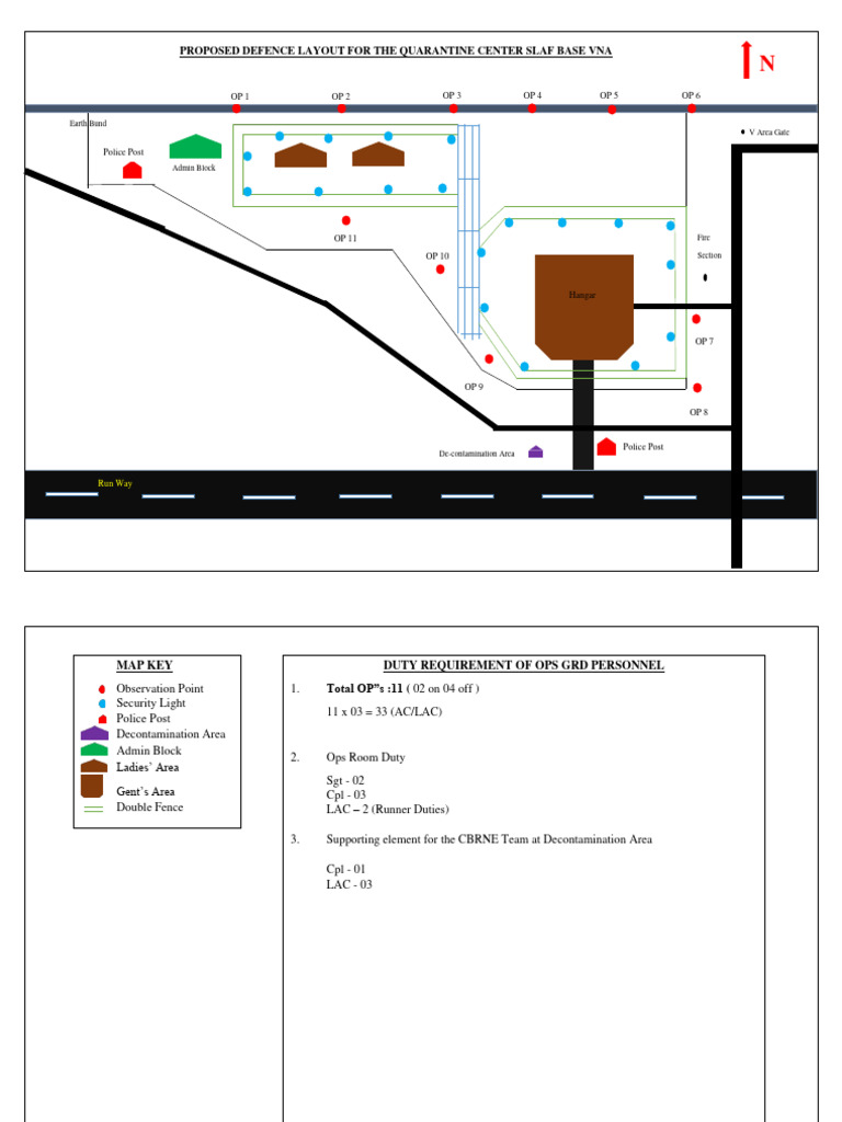 Proposed Defence Layout For The Quarantine Center Slaf Base Vna | PDF