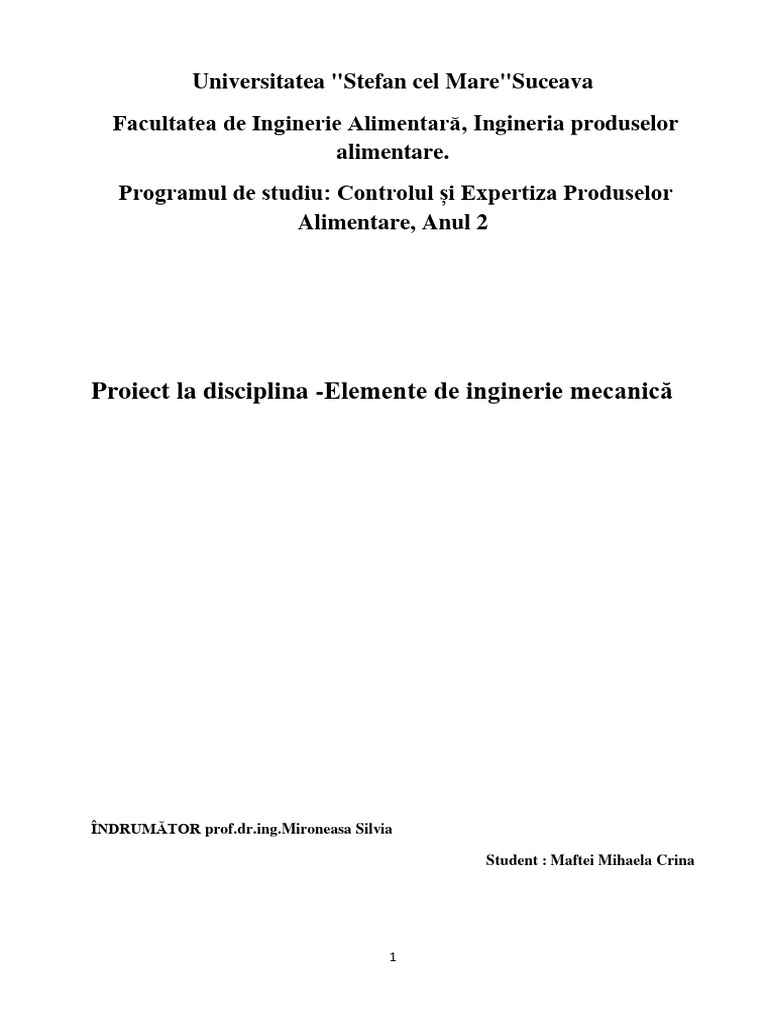 Proiect Utilaje | PDF