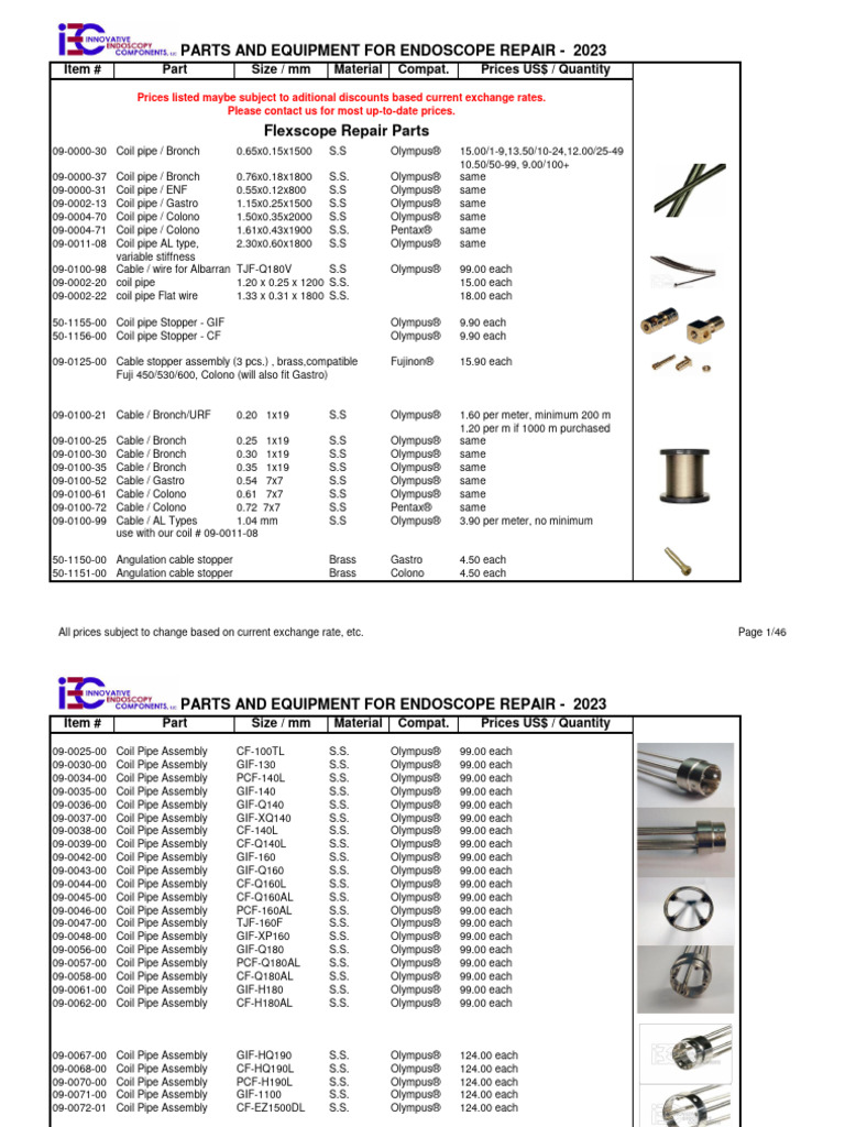 Parts-PriceList 2023-1 | PDF
