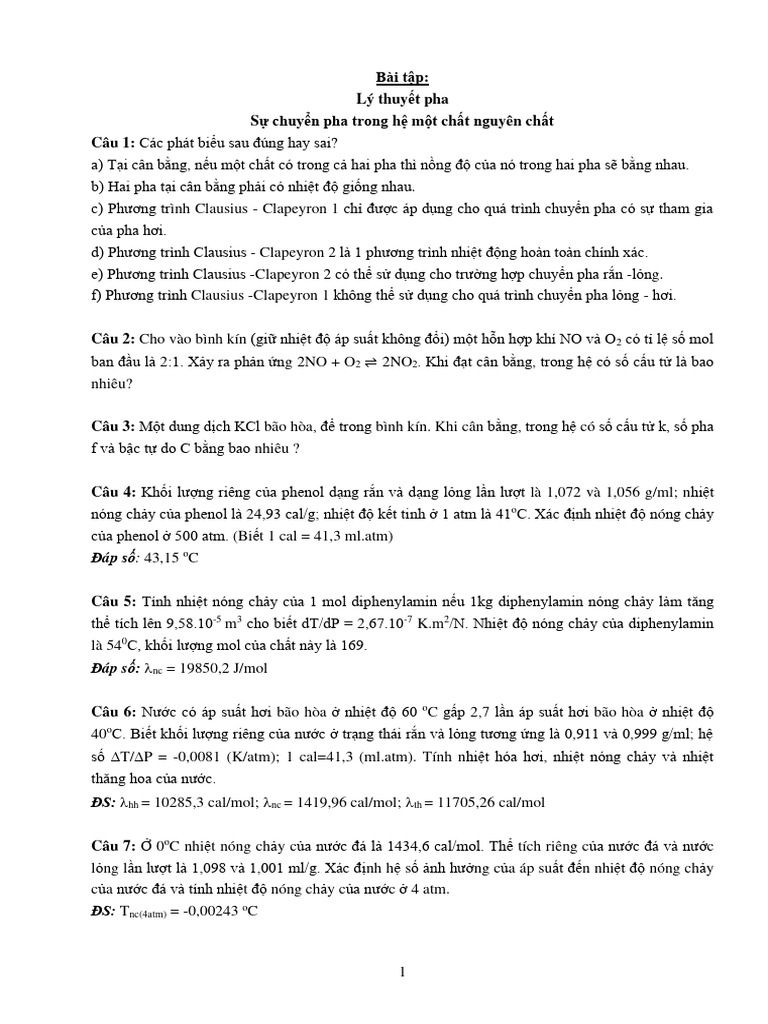 BT - Chương 3-4 - LTCB pha-CB Pha He 1 Cau Tu - SV | PDF