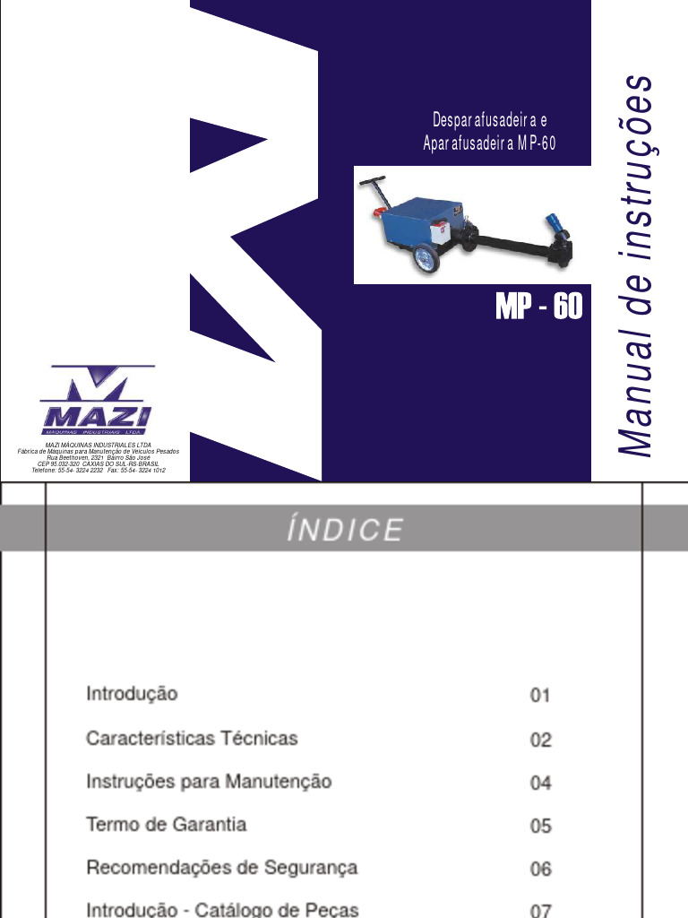 Manual MP 60 - MAZI | PDF