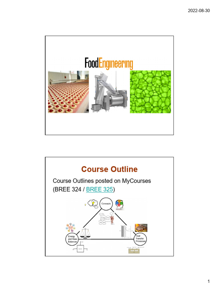 1-1-1 - Introduction To Food Engineering | PDF