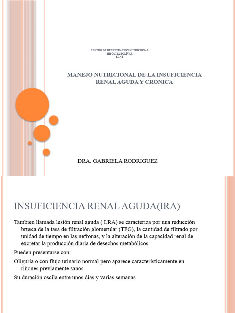 manejo nutricional IRA,IRC | PDF