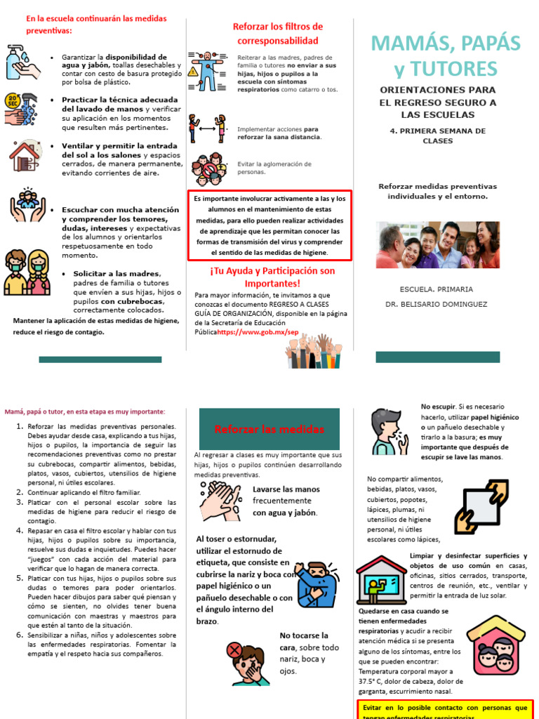 Triptico Primera Semana de Clase | PDF