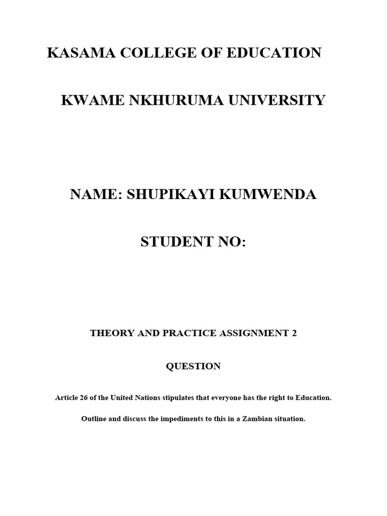 Theory and Pactrice Ass 2 | PDF