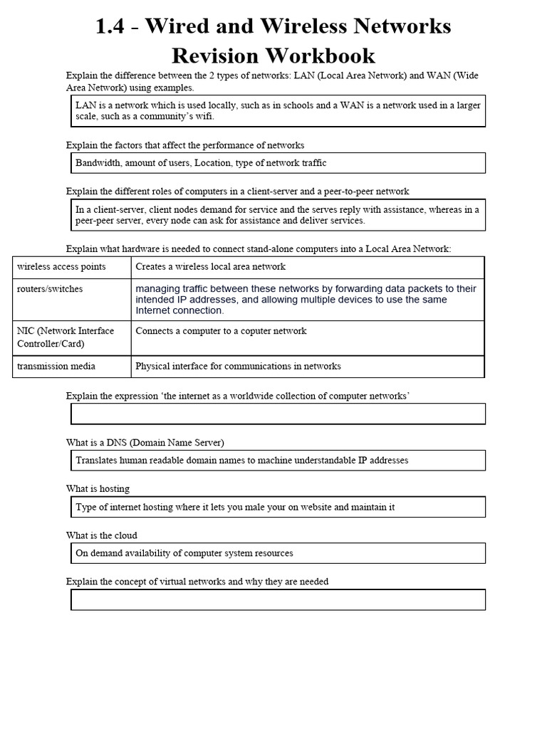 Wired & Wireless Networks Guide | PDF | Technology & Engineering