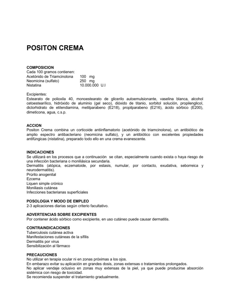 PROSPECTO POSITON Crema Unguento | PDF