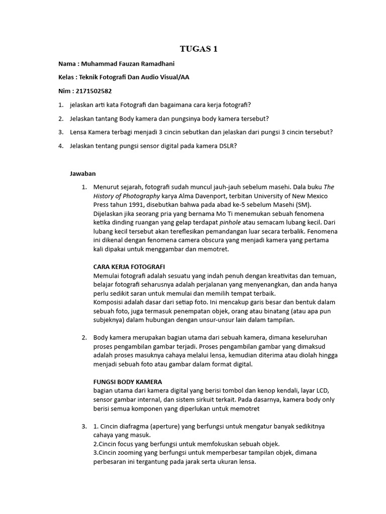 Muhammad Fauzan Ramadhani - Tugas 1 - 2171502582 | PDF