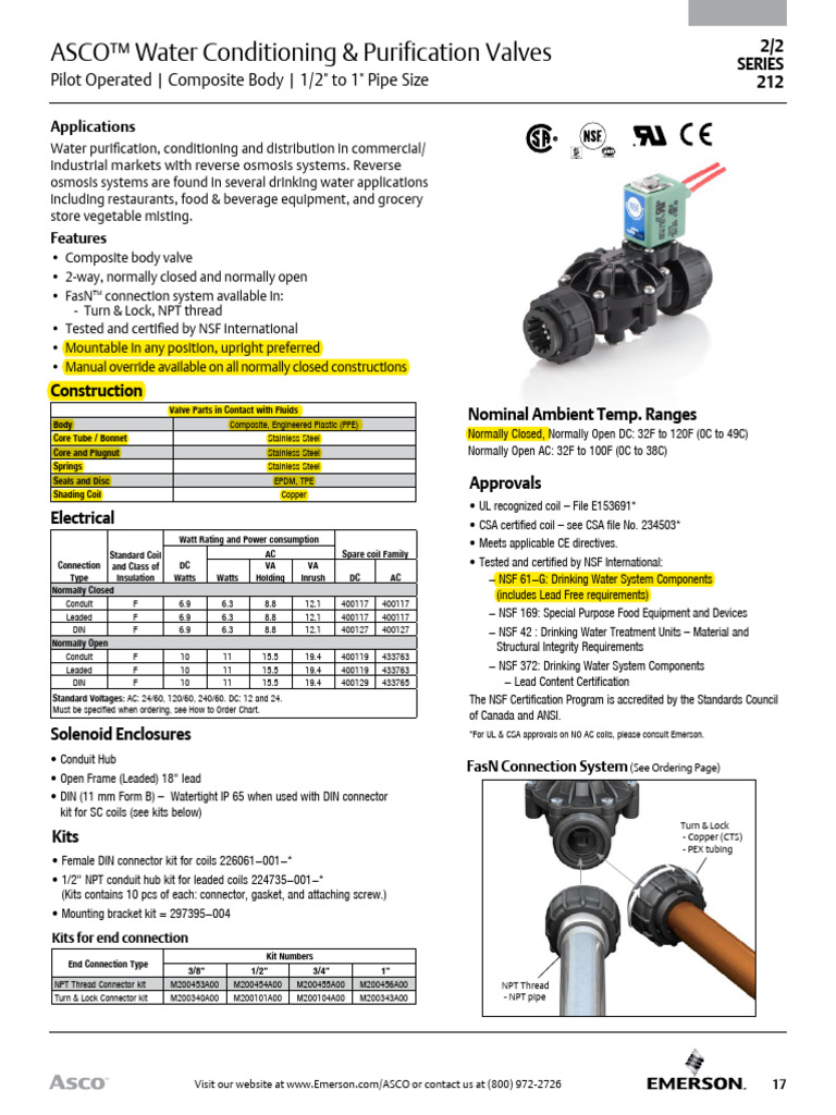 Catalog Series 212 Composite Asco Global en 3674082 | PDF | Pipe (Fluid ...