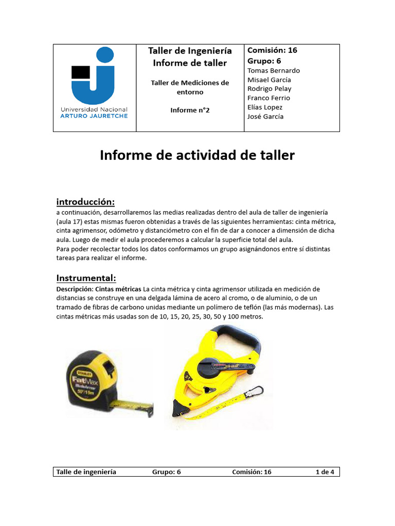 Informe de Mediciones de Entorno | PDF