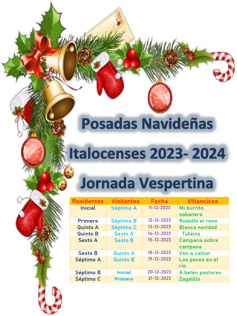 Posadas Navideñas 2023-2024 | PDF