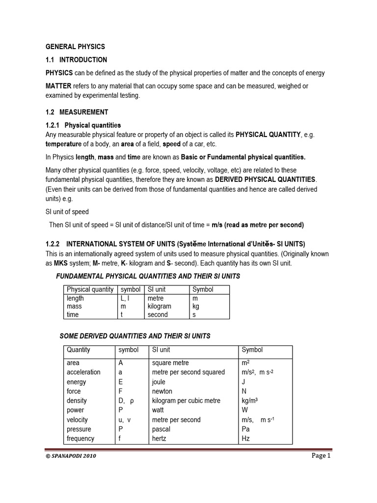 PHY - NOTES PDF | PDF