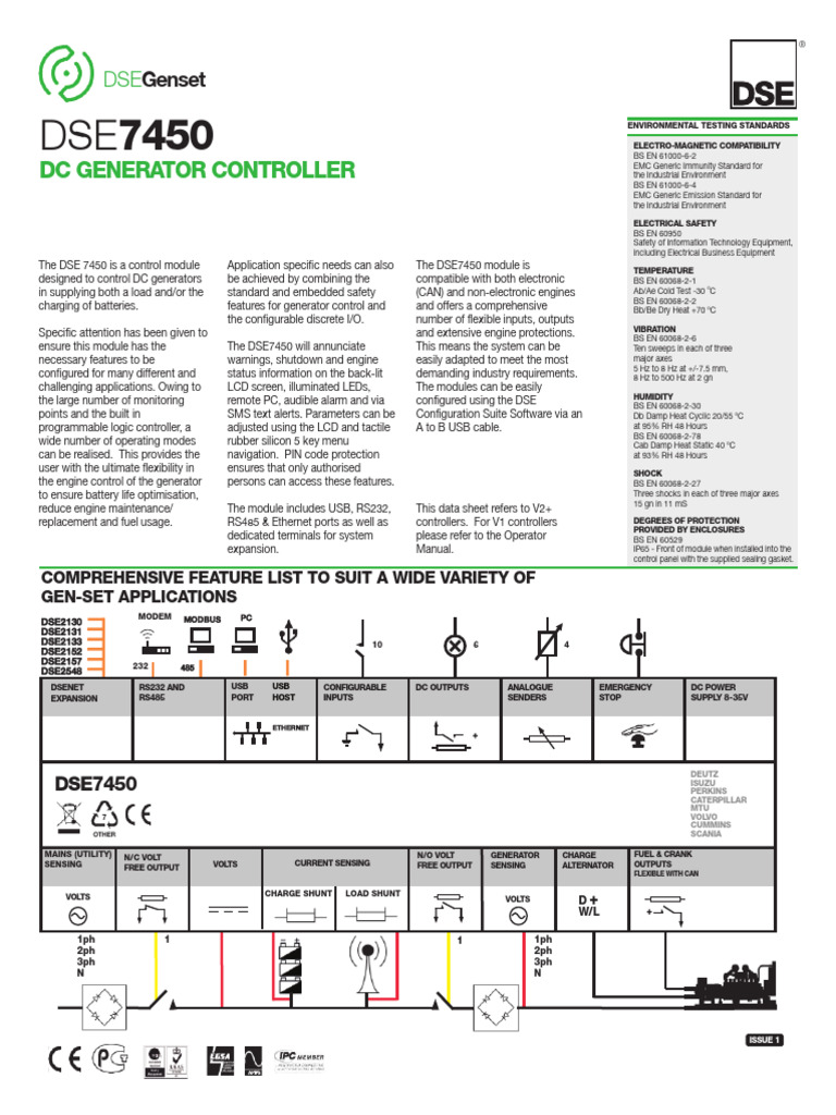 DSE7450 Data Sheet (USA) | PDF