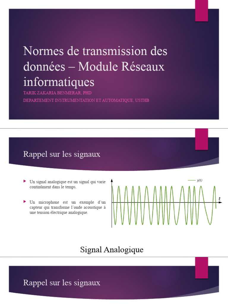 Chapitre 2 - Transmission | Télécharger gratuitement PDF | Modulation | Débit binaire