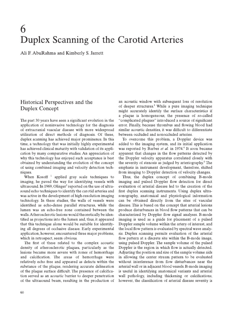 Capitulo Doppler Carotideo DR AbuRahma | PDF