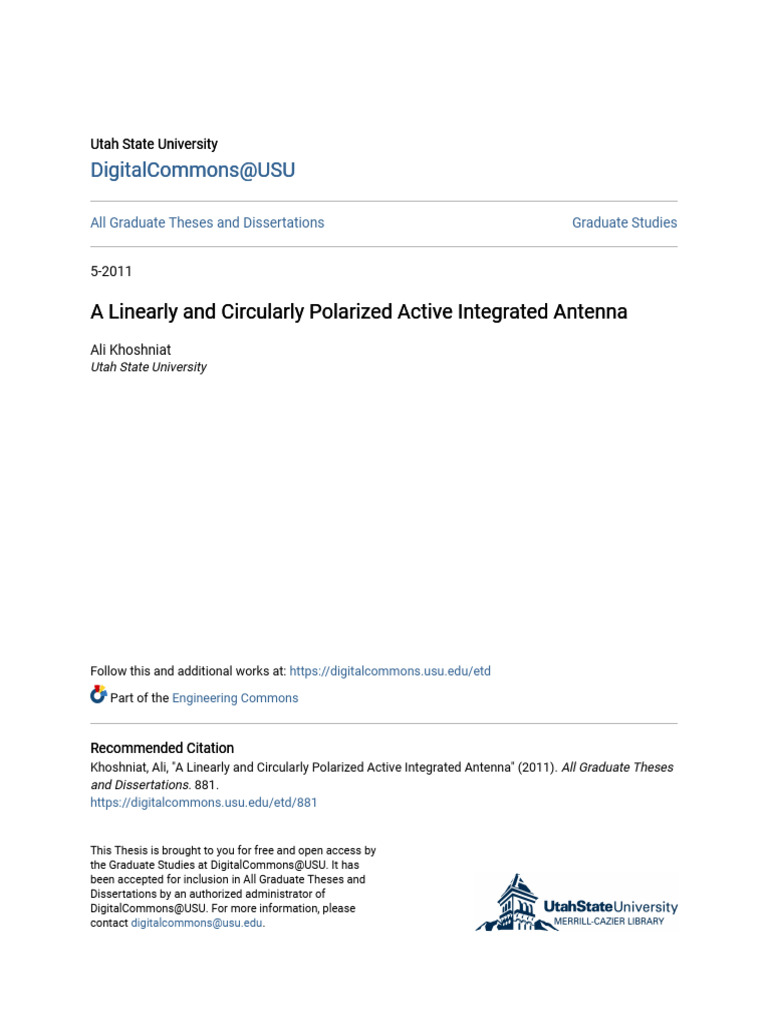 A Linearly and Circularly Polarized Active Integrated Antenna | PDF ...