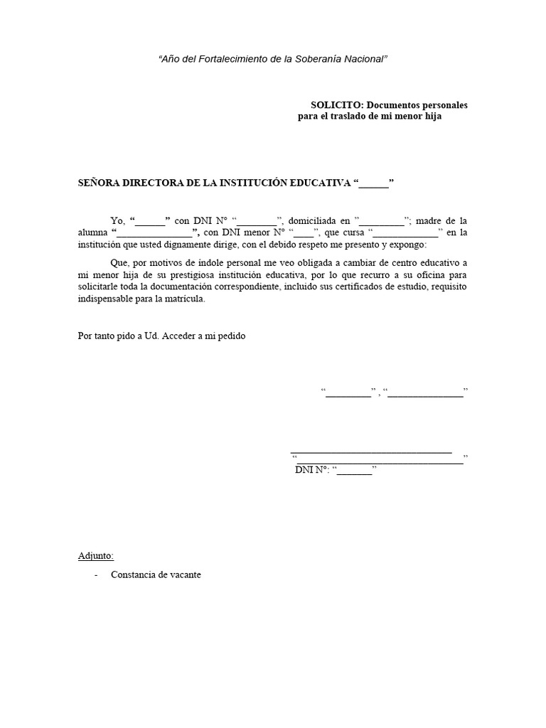 Solicitud Documentos | PDF