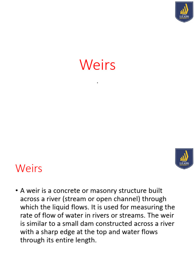 Broad-Crest Weir | PDF