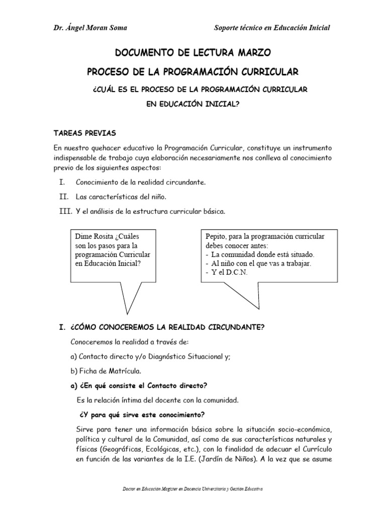 Documento de Lectura Educ. Inicial | PDF