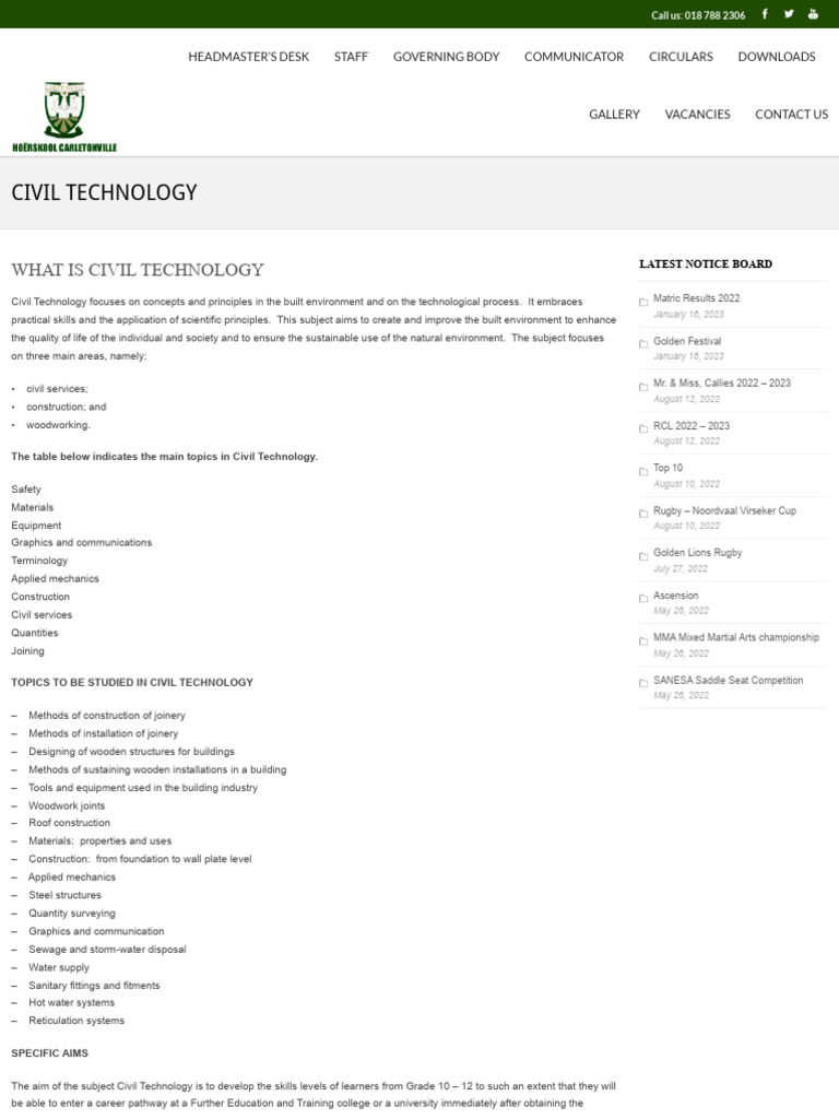 Civil Technology Overview & Careers | PDF | Engineering | Learning