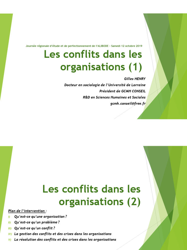 Types de conflits en organisation | PDF | Politique