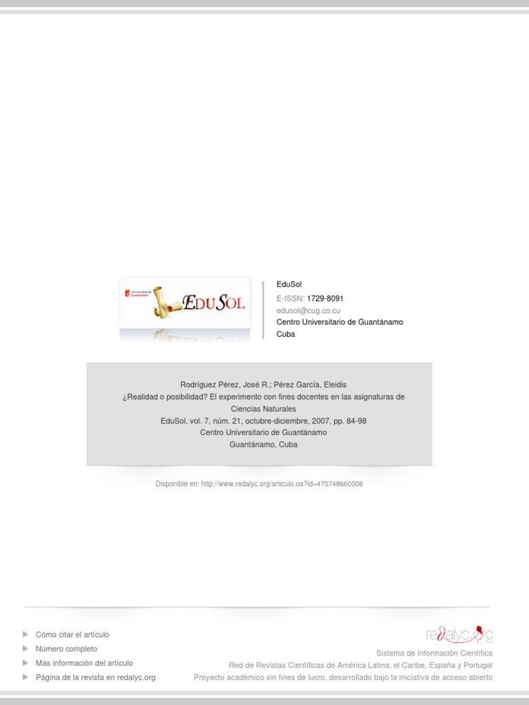 Edusol 1729-8091: E-Issn: Edusol@Cug - Co.Cu | PDF