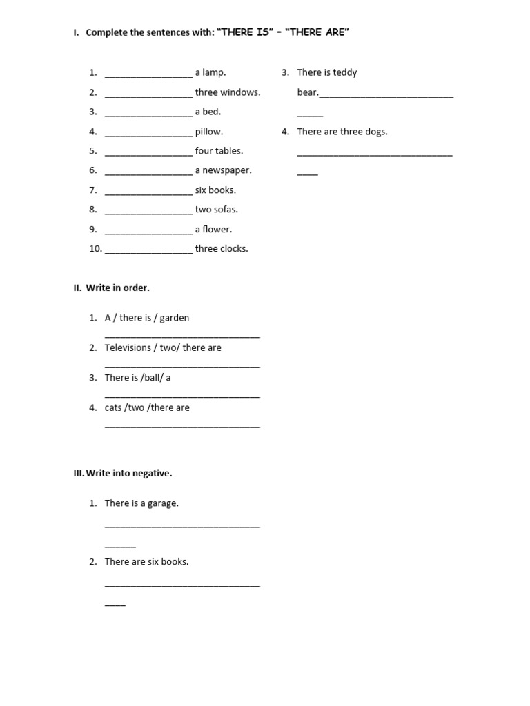 Complete The Sentences With | PDF