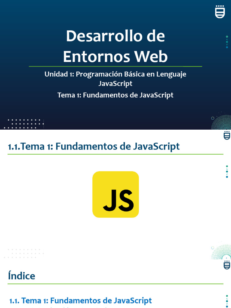 Tema 01 Fund de JS Modi | PDF | Script Java | HTML