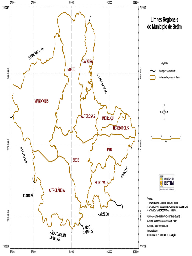 Mapa Municipio Por Regionais | PDF