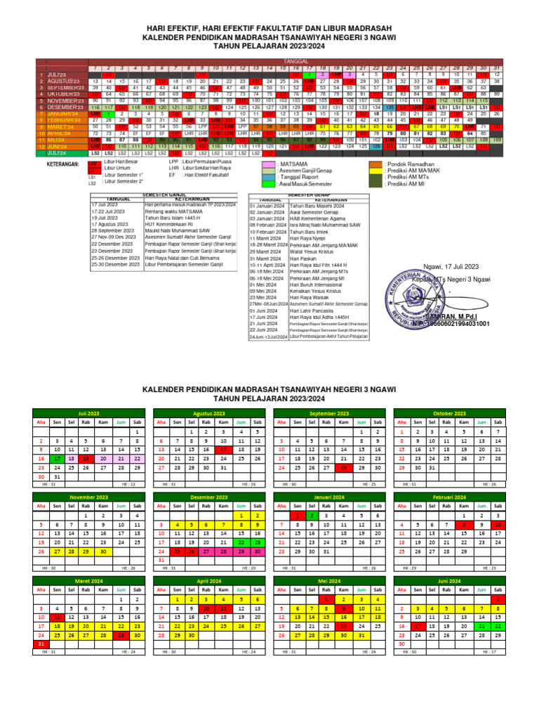 Print KALENDER TAPEL 2022-2023 OK New | PDF