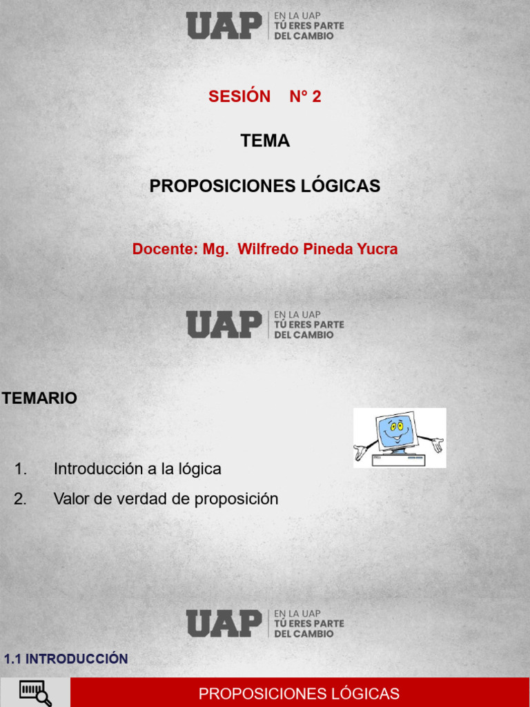 Sesion 2 Proposiciones Logicas | PDF