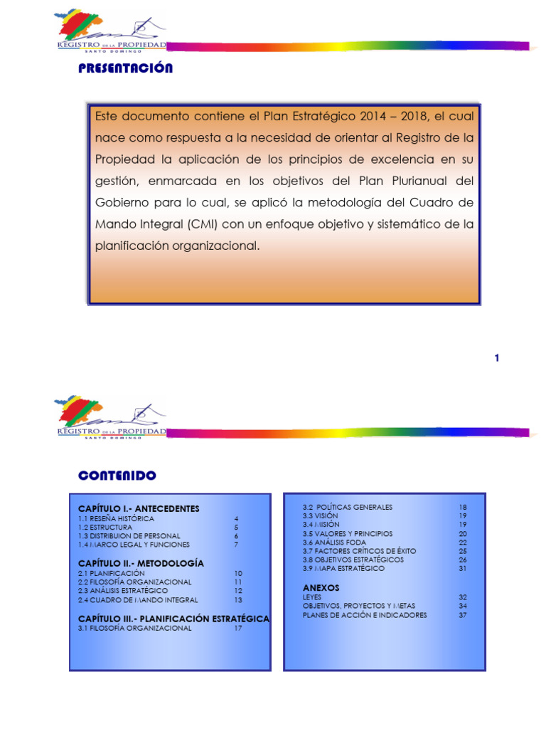 Plan Estrategico RP 2014 2018 | PDF
