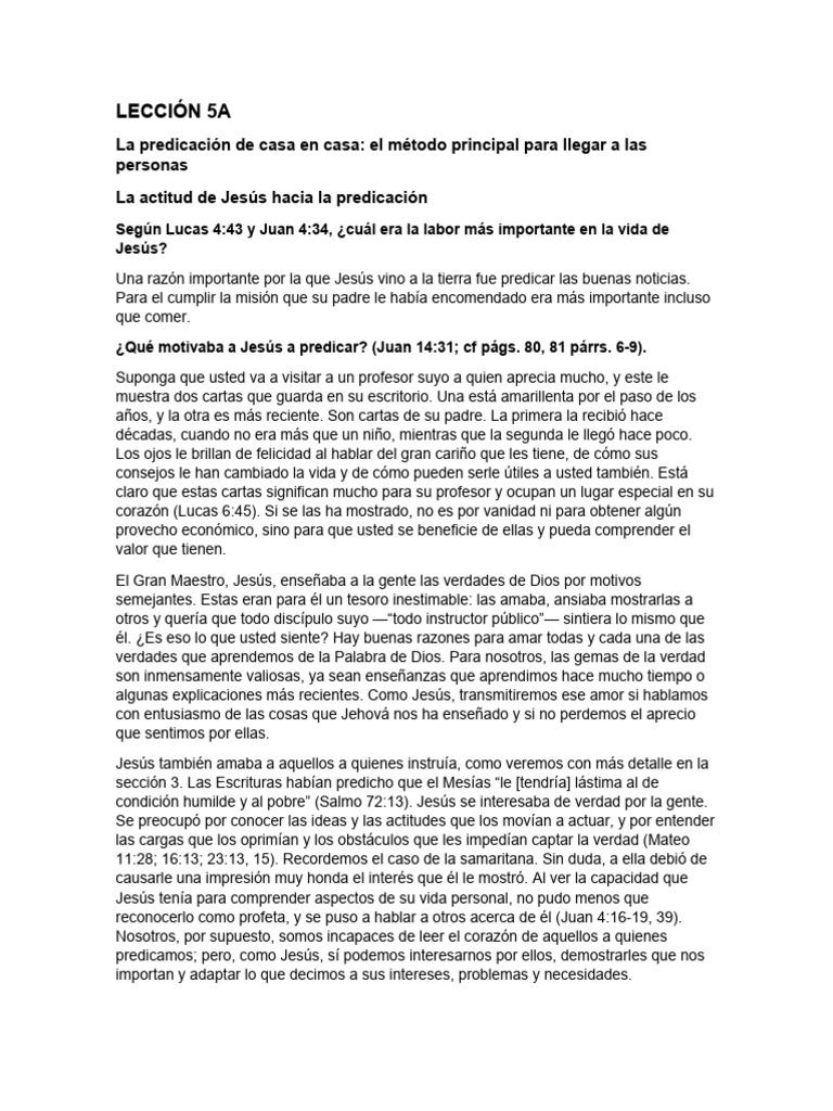 Lección 5A | PDF