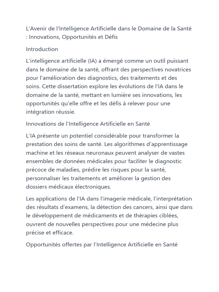 L'intelligence Artificielle | PDF