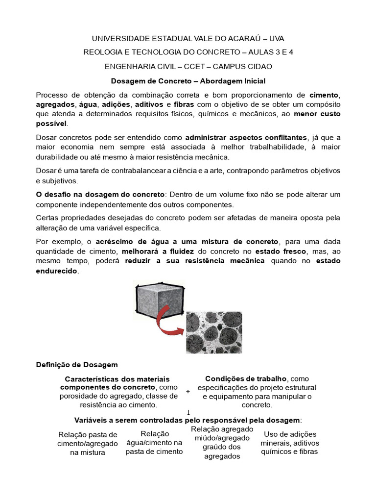 Rtc Aula 3 E 4 Pdf Concreto Cimento