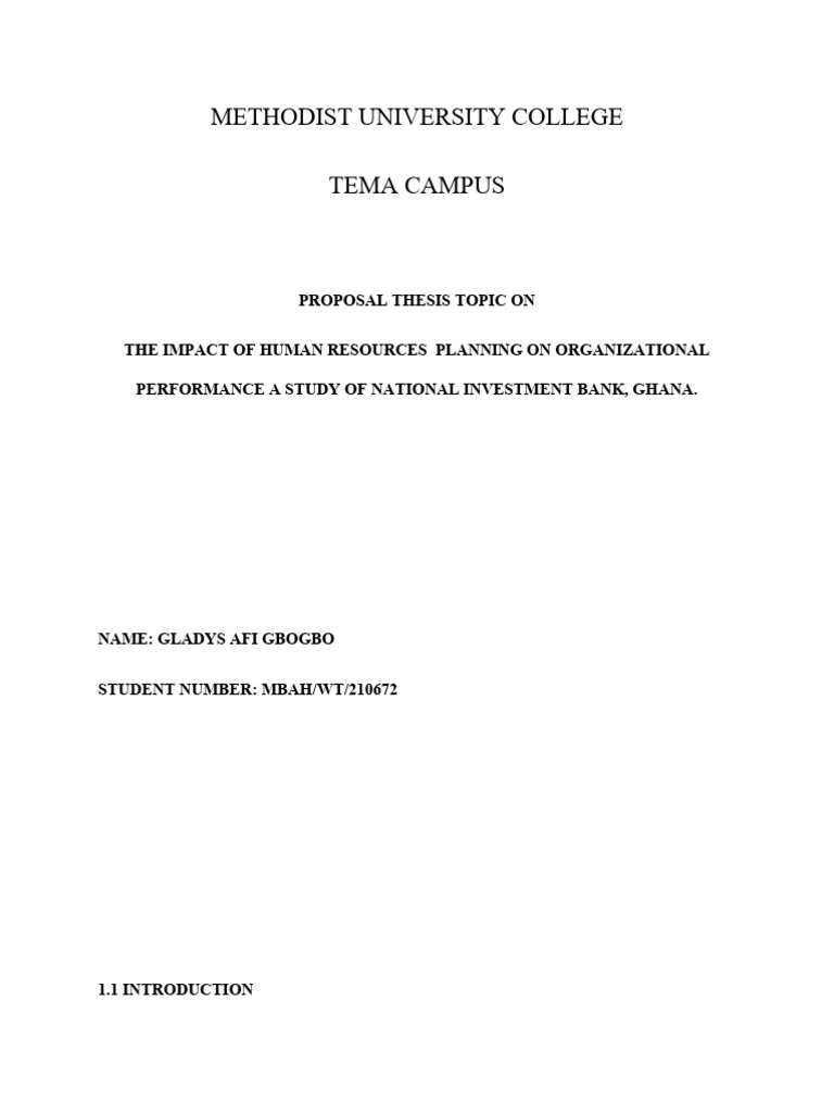 Thesis Proposal | PDF