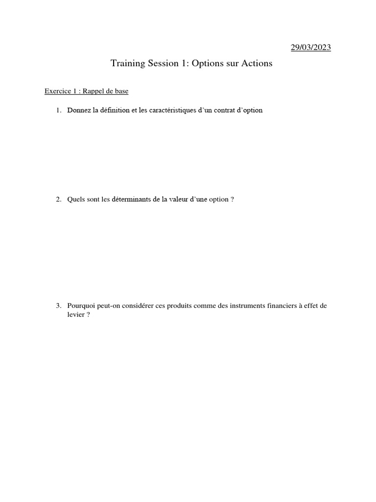 Training Session 1 | PDF