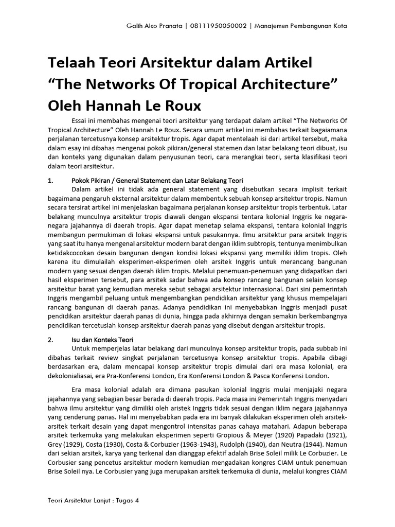 Telaah Teori Arsitektur Dalam Artikel TH | PDF | Ilmu Sosial | Sejarah