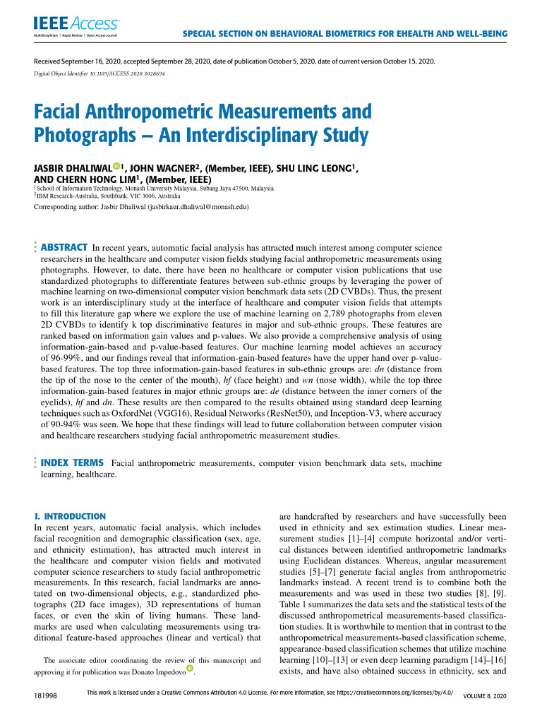 Facial_Anthropometric_Measurements_and_Photographs | PDF