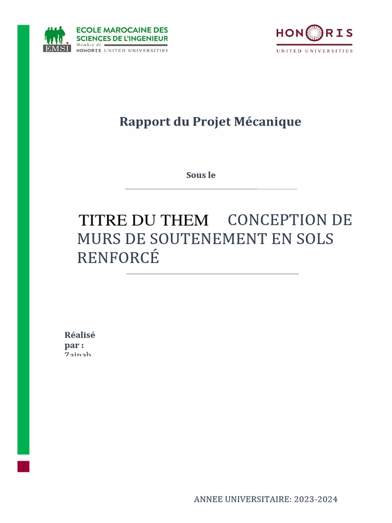 Copie de Page de Garde Projet-DESSIN-DAO 2° EMSI | PDF