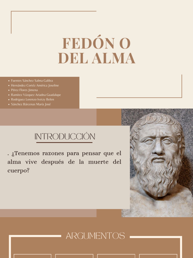 Inmortalidad del alma en el Fedón | PDF | Alma | Conocimiento