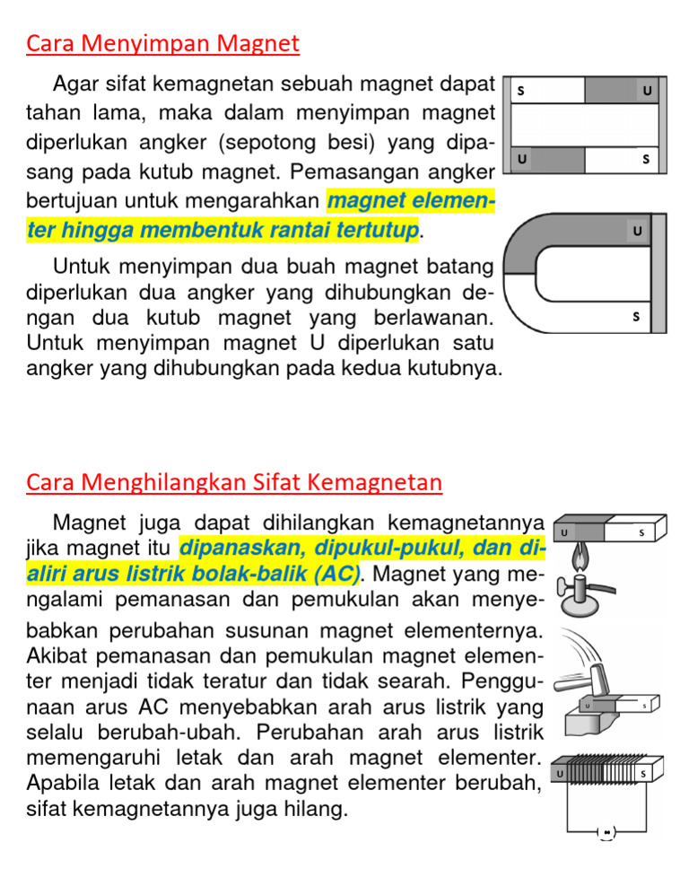 Cara Menyimpan dan Menghilangkan Magnet | PDF | Sains & Matematika