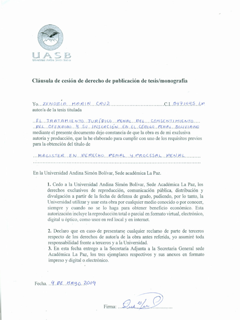 "El Tratamiento Jurídico Penal Del Consentimiento Del Ofendido y Su | PDF