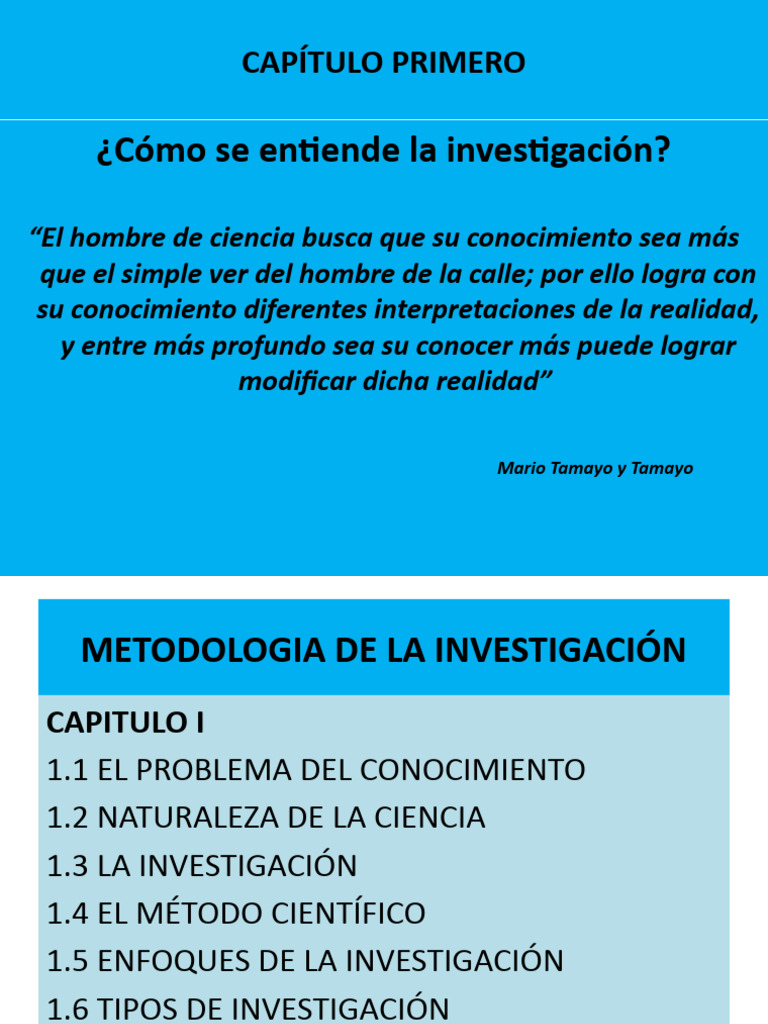 Cap1 Metodologia de La Inv. | PDF | Science | Conocimiento
