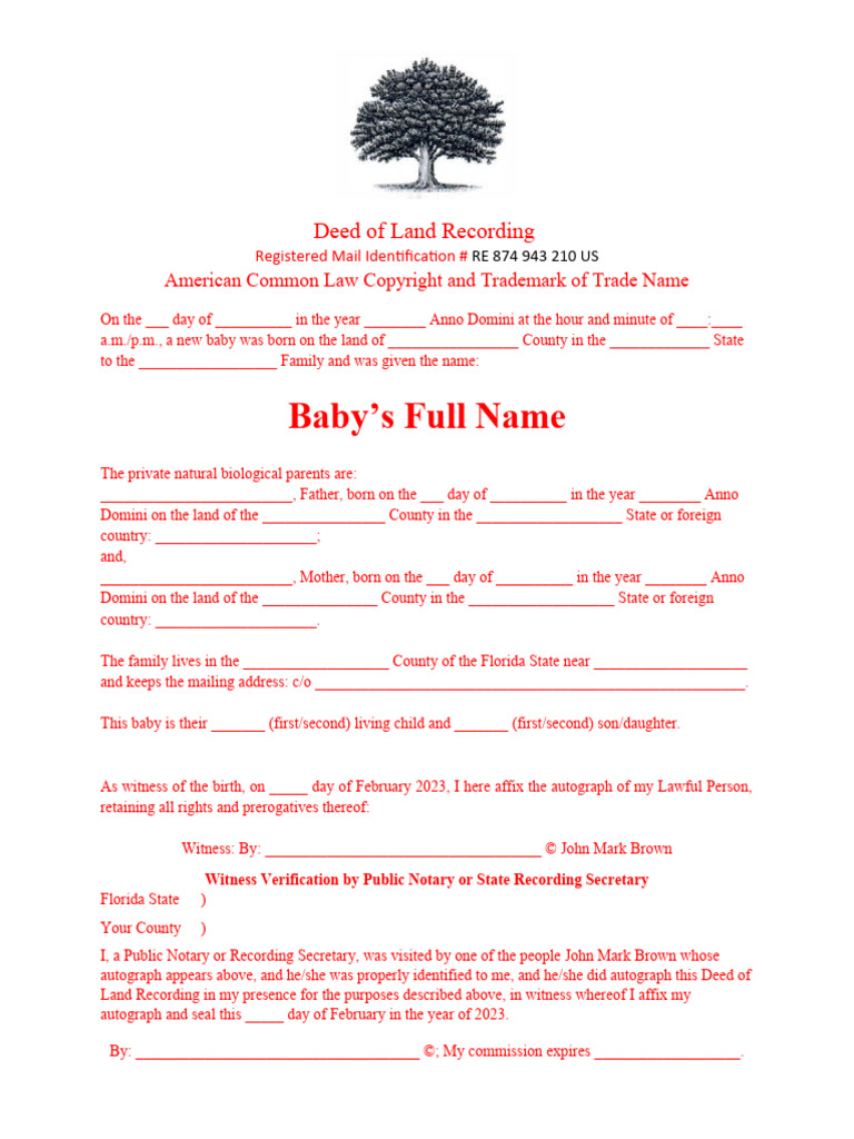 Baby Deed of Land Recording | PDF | Private Law | Common Law