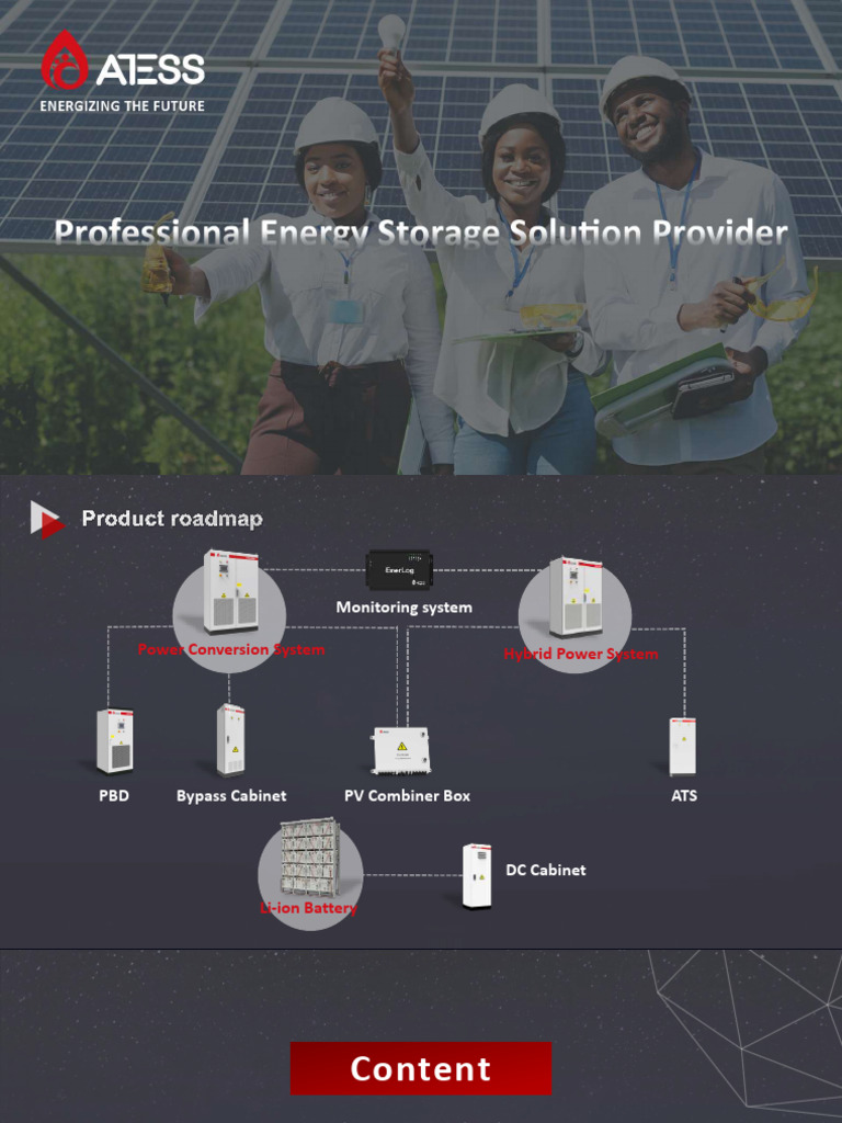 ATESS ESS Products Presentation | PDF | Photovoltaics | Electrical Grid